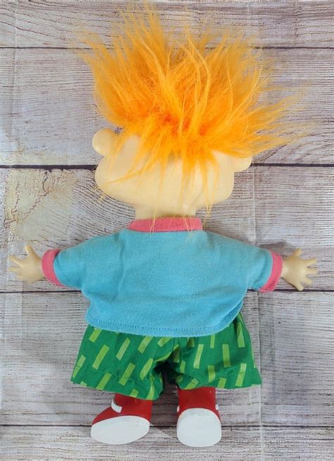 Vintage Nickelodeon Rugrats Plush Chuckie Finster Doll Vinyl Plush Toy
