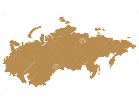 Mapa De Brown Do Antigo País Europeu De Urss União Soviética Ilustração