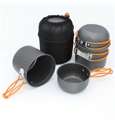 캠핑용품풀세트 그릇 주철그리들 캠핑반합 백패킹용품 냄비세트4 티몬