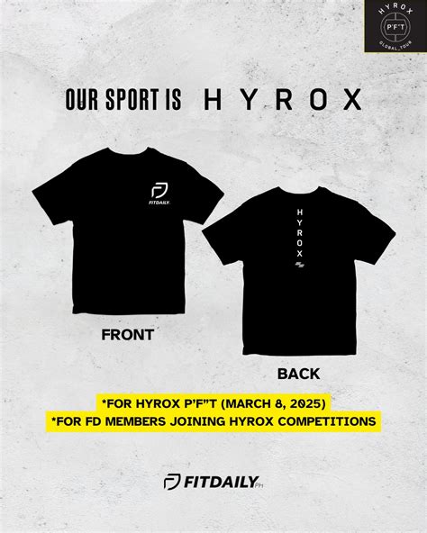 Fitdaily Ph 💥 Hyrox Pft Athlete Shirt 💥 Get Your Exclusive Hyrox Pft Athlete Shirt To Wear As