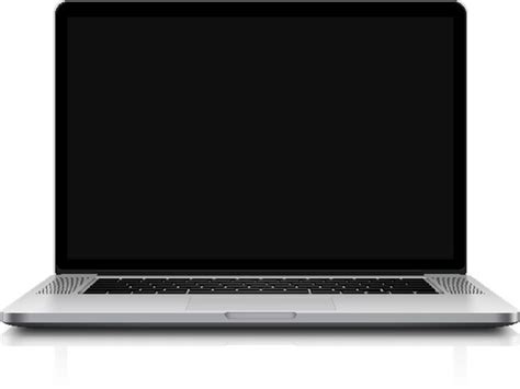 Realistic Macbook Mockup Blank White Screen Laptop Vector Template