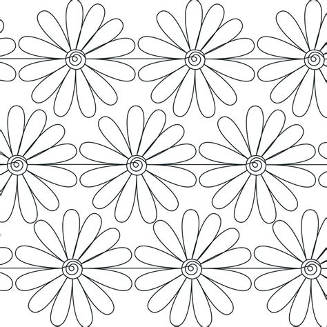 Oopsy Daisies Floral Edge To Edge Design For Computerized Longarm