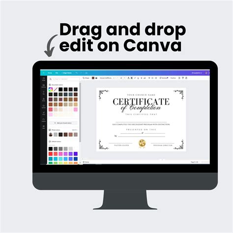 Editable Discipleship Certificate Template Church Certificate Digital