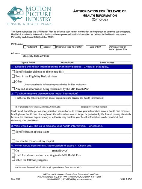 Ca Motion Picture Industry Authorization For Release Form Fill Online