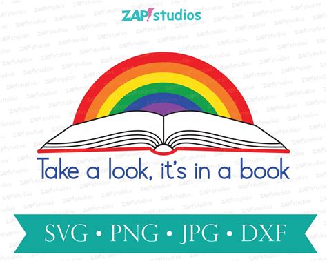 Reading Rainbow Svg Take A Look Its In A Book Png Reading Rainbow