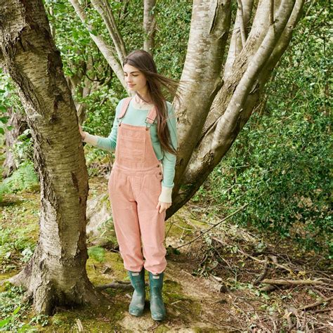 Womens Dungarees Super Soft Corduroy Dotty Dungarees