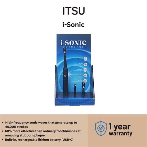 Itsu Isonic Toothbrush High Frequency Sonic Waves That Generate Up To