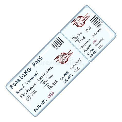 Boarding Pass Clip Art Stock Illustrations 151 Boarding Pass Clip Art