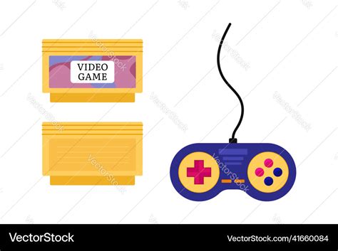 Game Cartridge For Retro Console 90s Video Vector Image