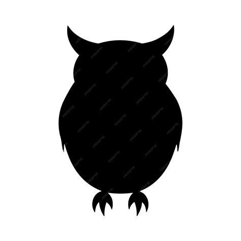 Premium Vector Owl Silhouette Black Owl Sitting Pose Silhouette Owl