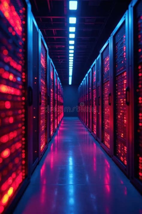 Chromatic Server Array In A Glowing Advanced Data Center Clean Rgb Chromatic Server Array In A Glowing Advanced Data Center Clean Rgb