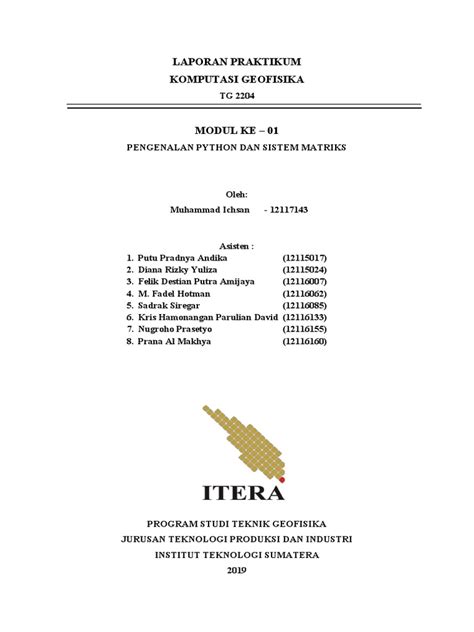 Modul 1 Pengenalan Python Dan Sistem Matriks Pdf Metode And Bahan Ajar