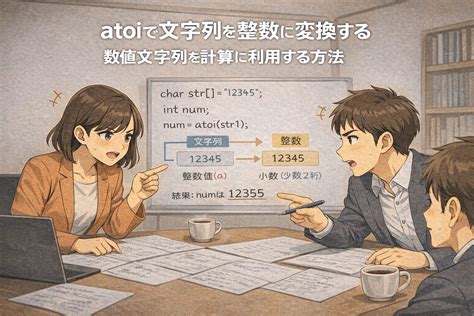 C言語入門｜atoiで文字列を整数に変換する：数値文字列を計算に利用する方法 C言語入門 PartⅠ 演習で学ぶプログラミング