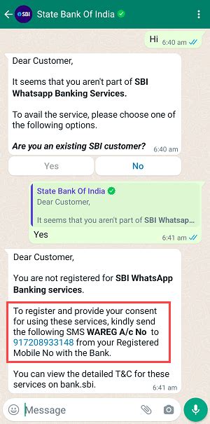 How To Activate Sbi Whatsapp Banking Service Online Bankingtricks