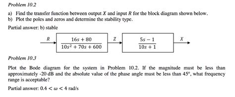 Solved Problem A Find The Transfer Function Between Chegg