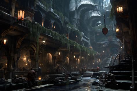 Dnd Dwarf Underground City Docks By Bergionstyle On Deviantart