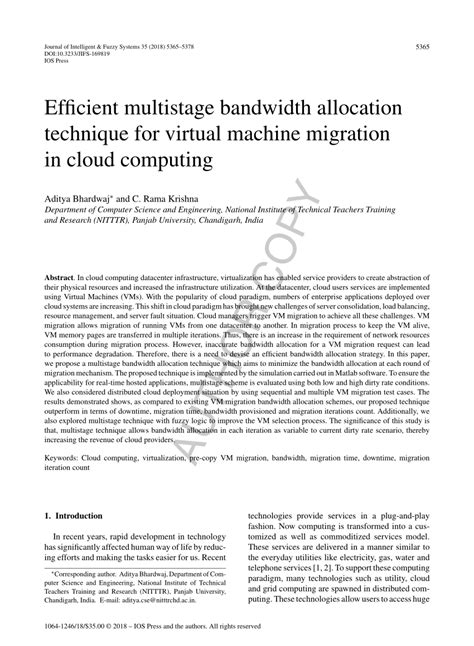 pdf efficient multistage bandwidth allocation technique for virtual