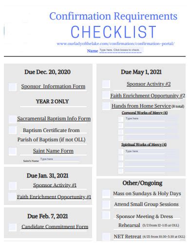 Free 28 Confirmation Checklist Samples In Pdf Ms Word
