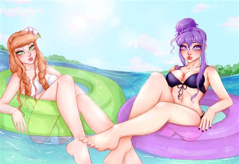Rule 34 2females 2girls 5 Fingers 5 Toes Asterbun Asterbunart Bikini