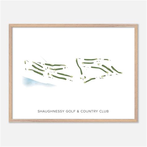 Shaughnessy Golf And Country Club In Canada Modern Watercolor Map Golfer T Golf Wall Art