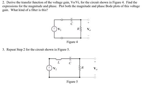 Solved 2 Derive The Transfer Function Of The Voltage Gain