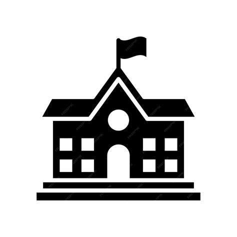 Premium Vector School Building Icon Vector Design Template In White