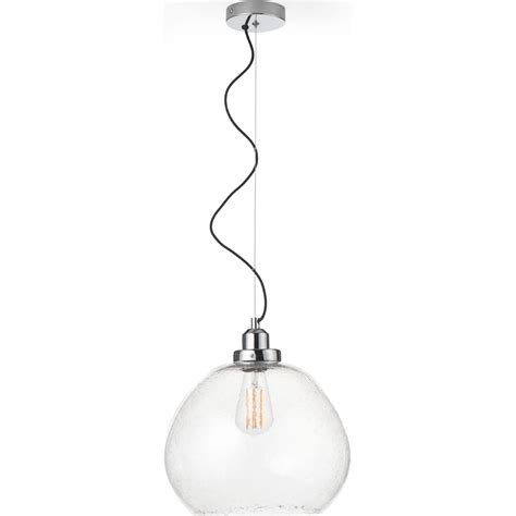 Beja Organic Shape Clear Bubble Glass Pendant Home Living