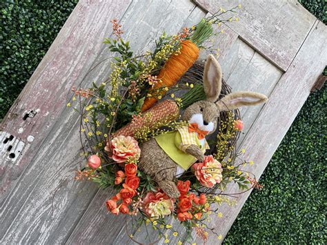 kds tutorial dapper bunny with carrots wreath supply list kelea s florals