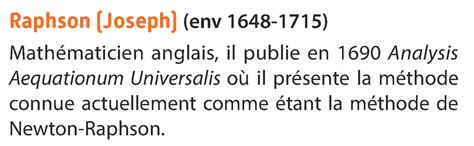 Lexique Raphson Joseph
