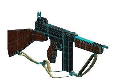3d Thompson Submachine Gun M1928 M1921a M1a1 Model 1 2 Model
