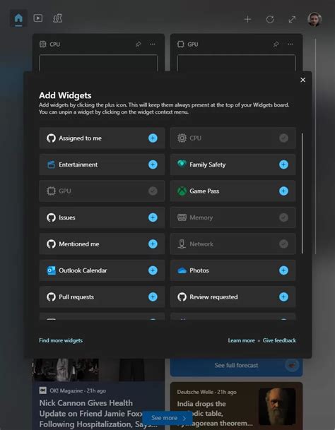 Microsoft Adds Useful Widgets To Monitor Your PC ALEXNETTM