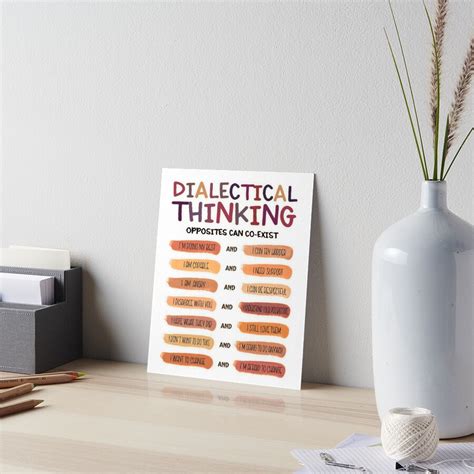 Dialectical Thinking Opposites Can Co Exist Poster For Sale By