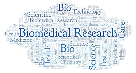 Biomedical Research Word Cloud Stock Illustration Illustration Of