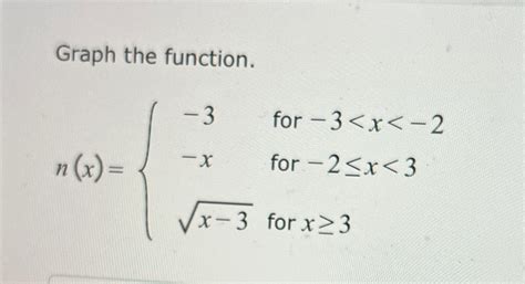 Solved Graph The Functionnx 3 For 33
