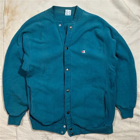 Vintage 1990s Champion Reverse Weave Cardigan” Sweatshirt Mens Size