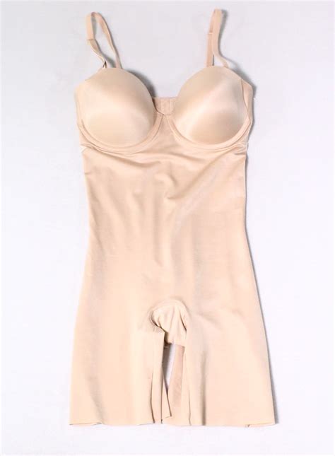 Nude Womens Medium Mid Thigh Body Suits Shapewear M