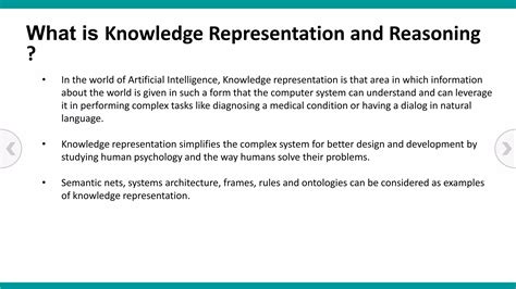 What Is Knowledge Representation And Reasoning Pptx