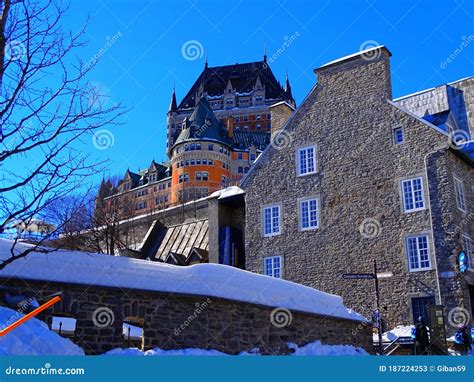Canada Quebec City The Lower Town The Petit Champlain District Stock