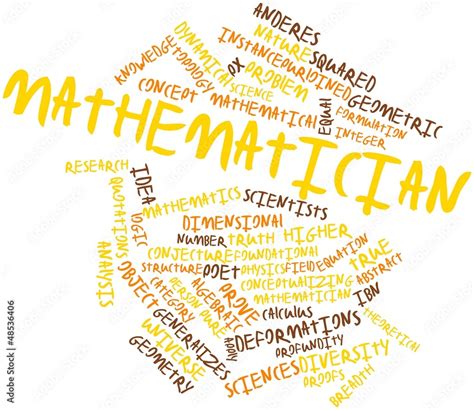 Word Cloud For Mathematician Stock Illustration Adobe Stock