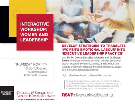 Interactive Workshop Women And Leadership U Of G News