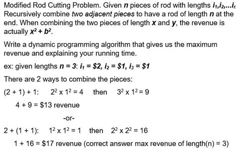 Solved Modified Rod Cutting Problem Given N Pie SolutionInn
