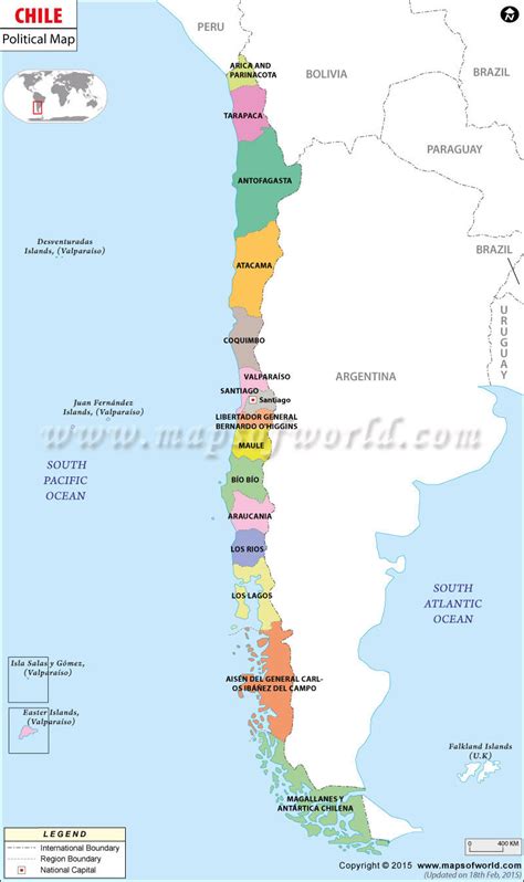 Chile South America Map Chile Political Map