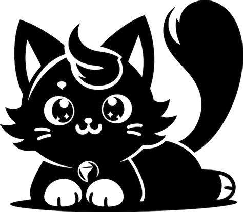 Premium Vector Cat Ruby Cute Cat Silhouette With Vector Illustration