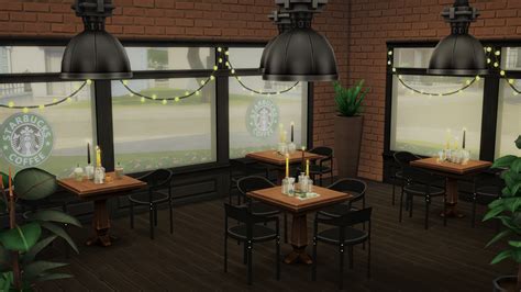 Sani Sims4 Starbucks Coffee Cafe Dimension Emily Cc Finds