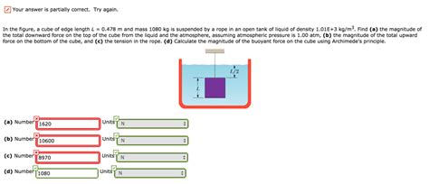 Solved In The Figure A Cube Of Edge Length L 0 478 M And
