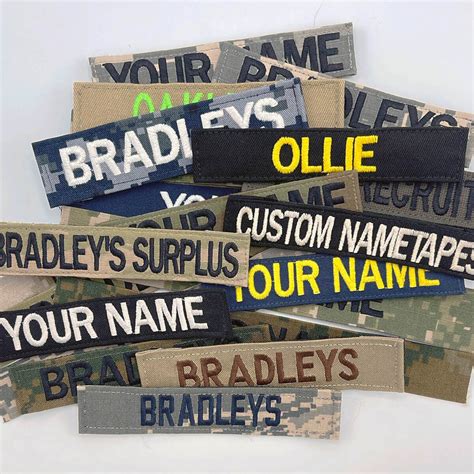 Military Name Tapes Custom Embroidered For All Us Branches