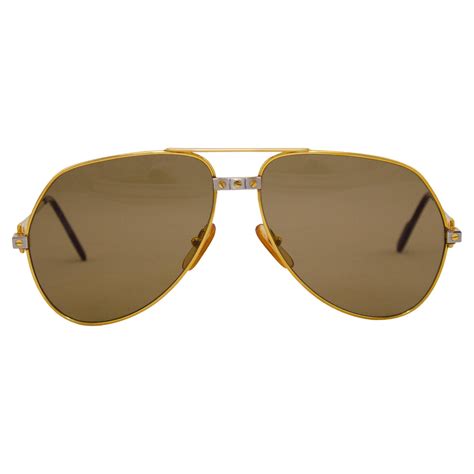 1980s Cartier Gold Tone Romance Santos Aviators For Sale At 1stdibs