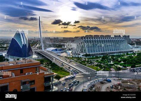 View Over The City Of Arts And Science Park And Oceanografic Valencia