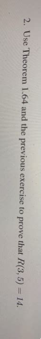 solved 2 use theorem 1 64 and the previous exercise to
