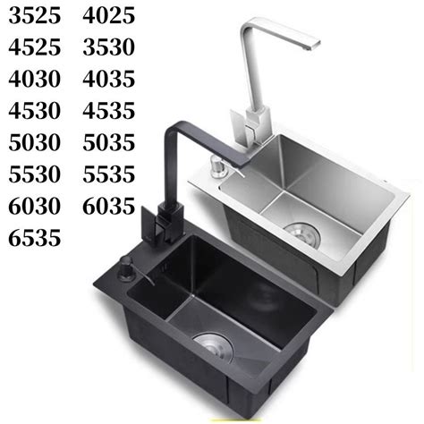 Black Nano Single Slot Stainless Steel Mini Small Sink Small Kitchen